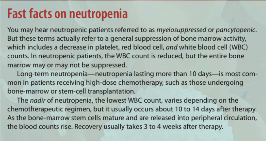 Keeping neutropenic patients safe