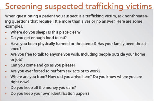 Human trafficking: Preparing for a unique patient population - American ...