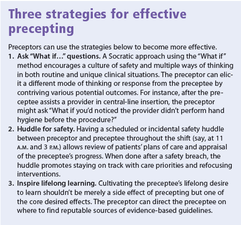 Preceptor education: Focusing on quality and safety education for ...