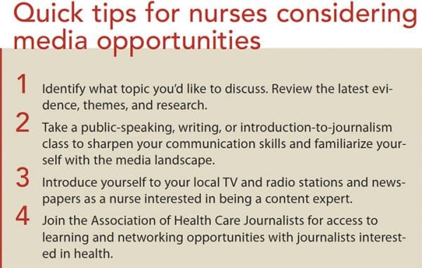 The nurse’s growing role in media - American Nurse Today