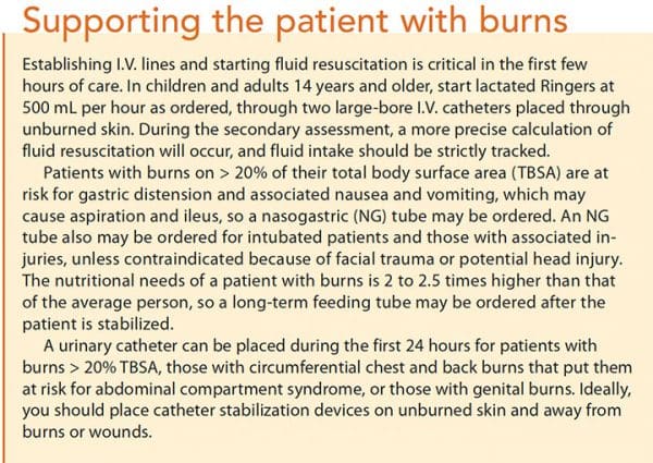 Initial assessment and management of burn patients