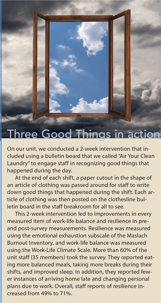 Three Good Things: Build resilience and improve well-being
