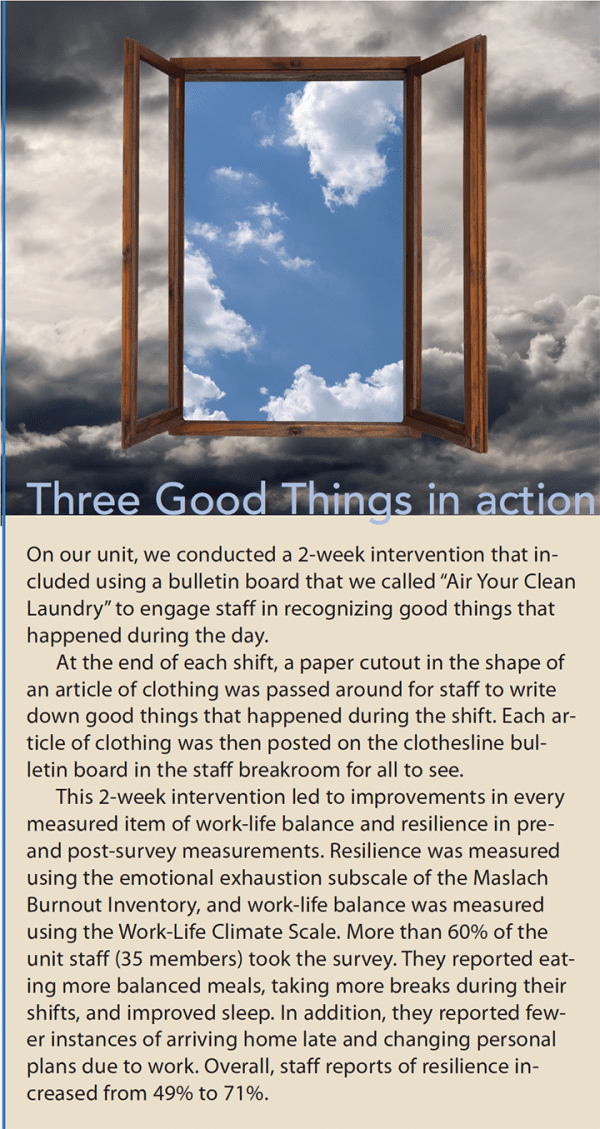 Three Good Things: Build resilience and improve well-being