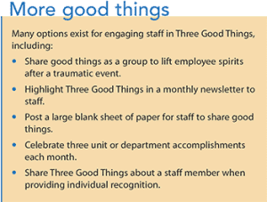 Three Good Things: Build resilience and improve well-being