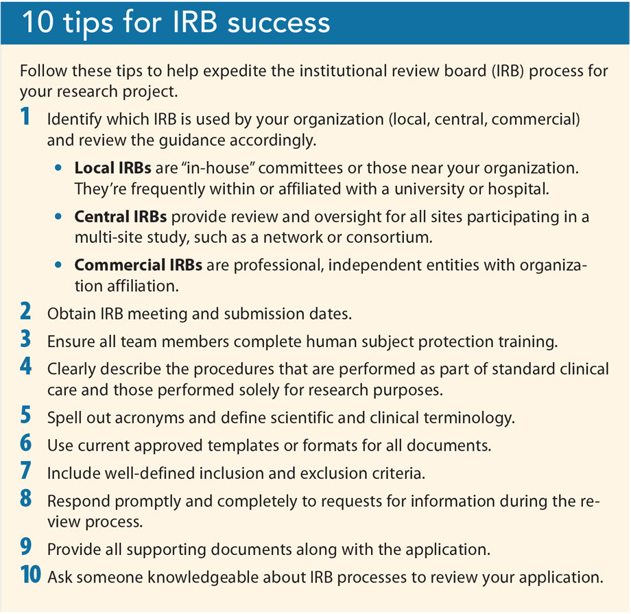 Nurse research and the institutional review board