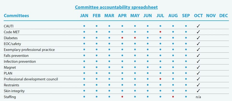 Nursing staff engagement and professional governance