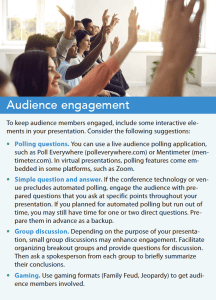 Podium presentation tips